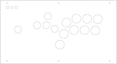 FightBox M3 All Button Leverless Arcade Game Controller Panel Template ...