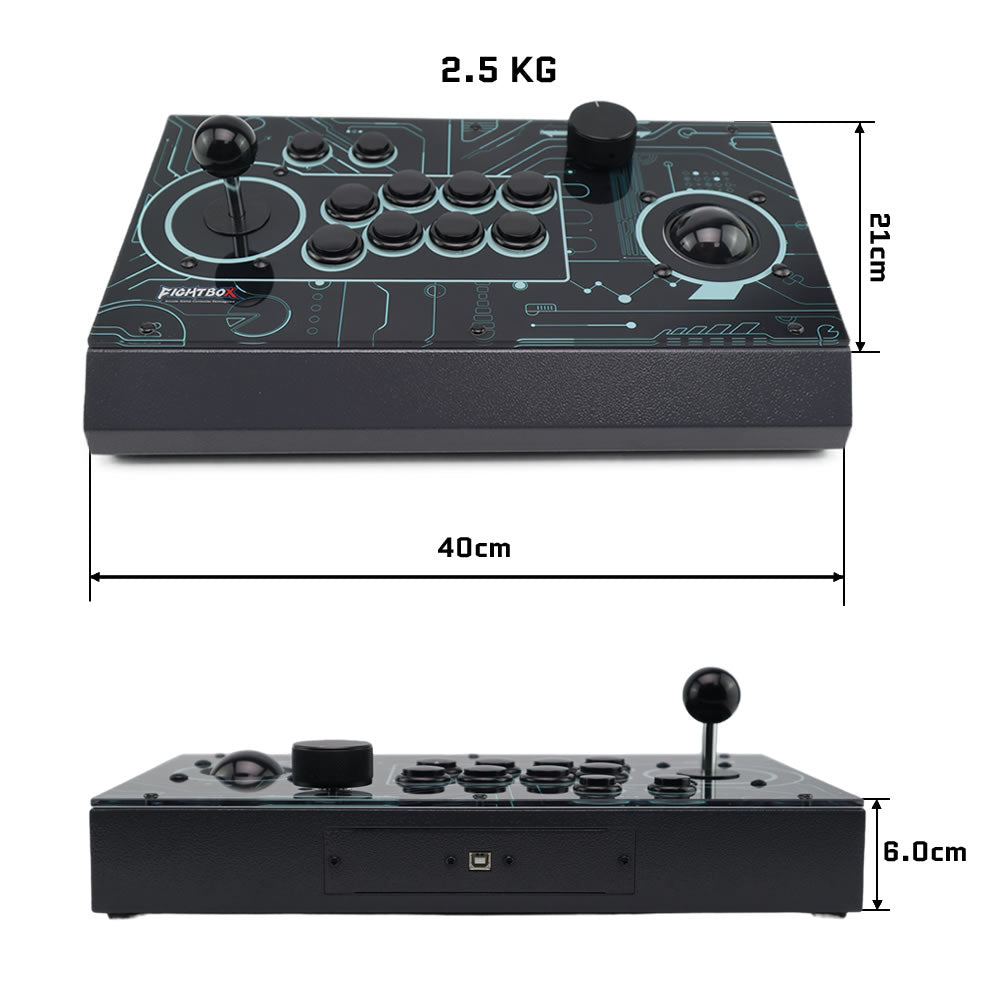 FightBox R10-PRO Arcade Fight Stick With Trackball&Spinner Retro Game ...