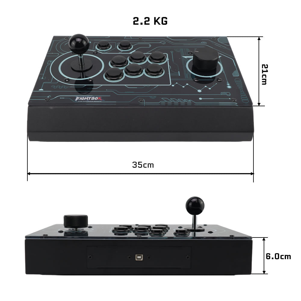 FightBox R9 Arcade Fight Stick With Spinner Retro Game Controller For ...