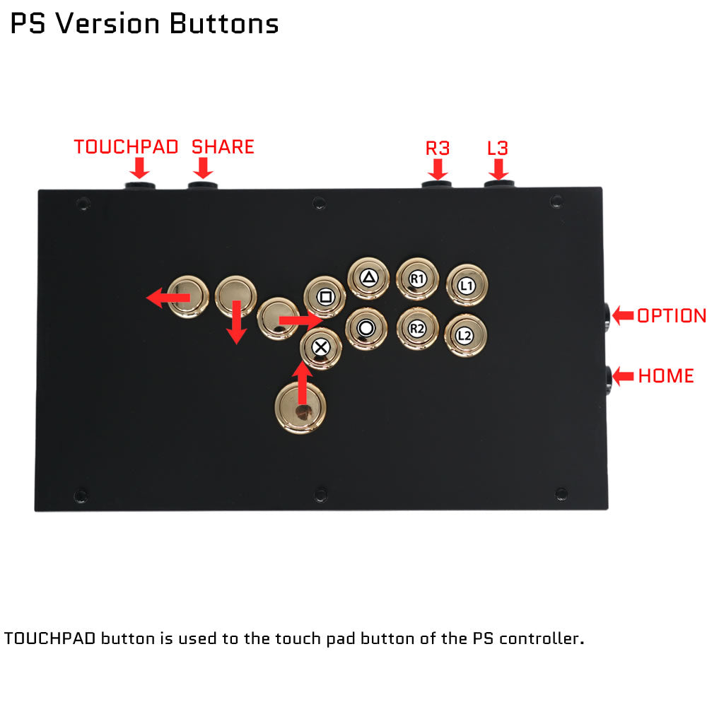 Leverless Fight Stick Leverless Arcade Controller - All Button Fight ...